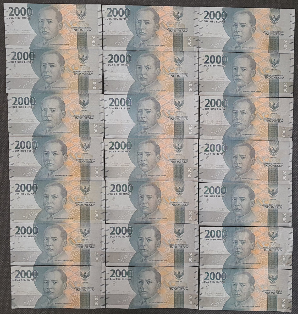 Indonesia 2,000 Rupiah Banknotes x 21 – Coinpeeps
