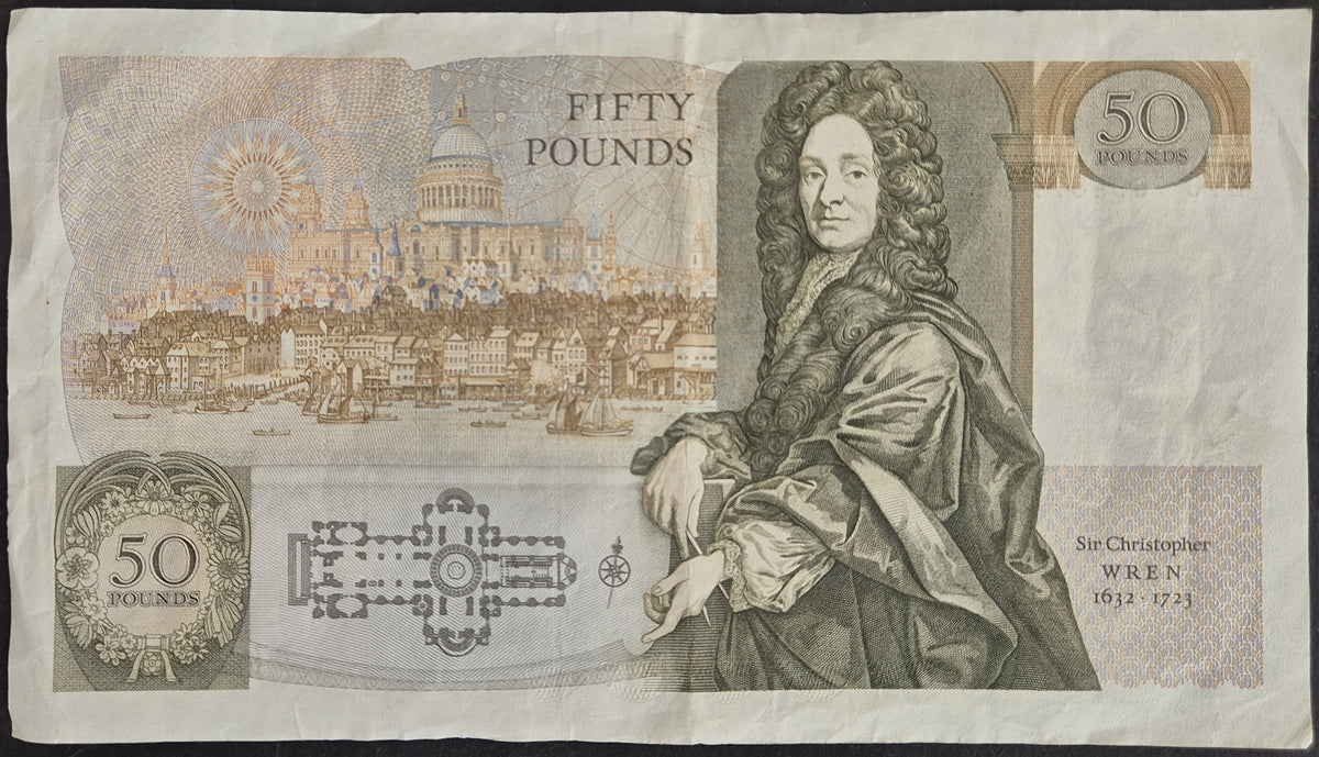 Bank of England 50 Pounds Banknote 1981-1988 (David Somerset) – Coinpeeps
