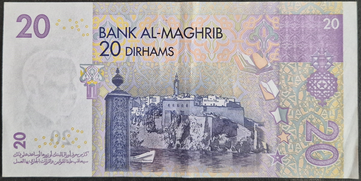 Morocco 20 Dirham Banknote – Coinpeeps
