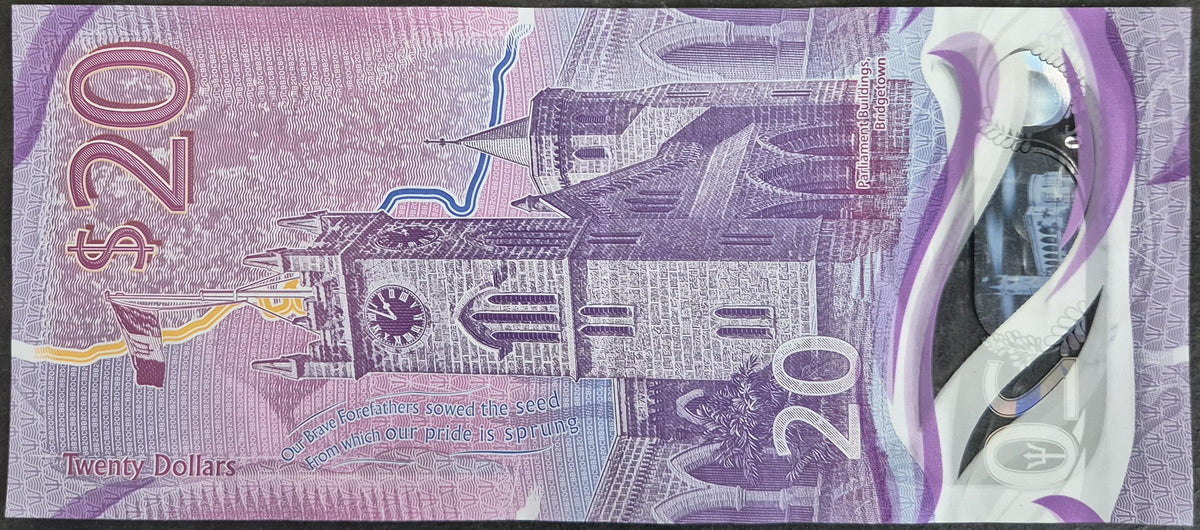 Barbados 20 Dollars Polymer Banknote – Coinpeeps