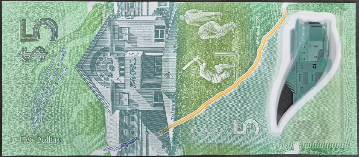 Barbados 5 Dollars Banknote Polymer – Coinpeeps