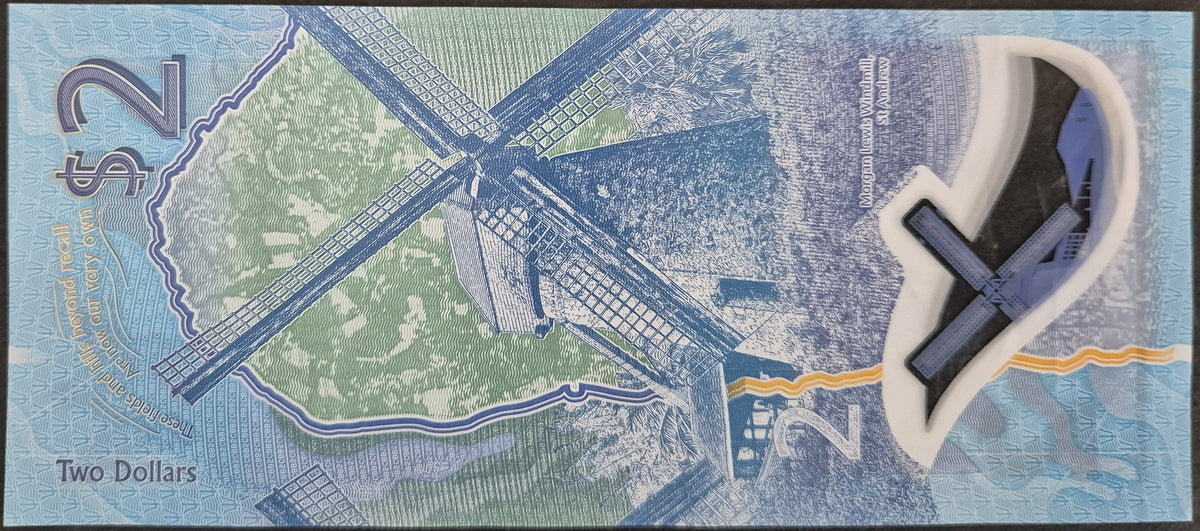 Barbados 2 Dollars Polymer Banknote – Coinpeeps