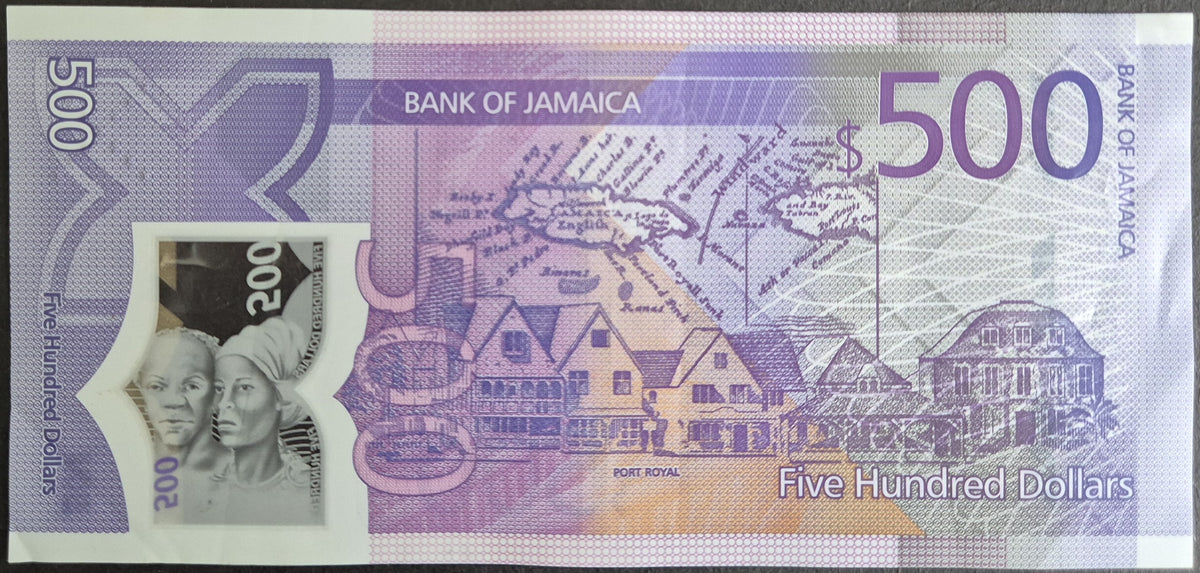 Jamaica 500 Dollars Polymer Banknote – Coinpeeps