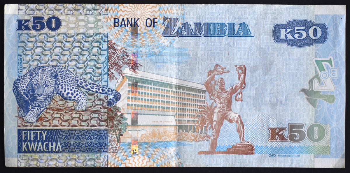 Zambia 50 Kwacha Banknote – Coinpeeps