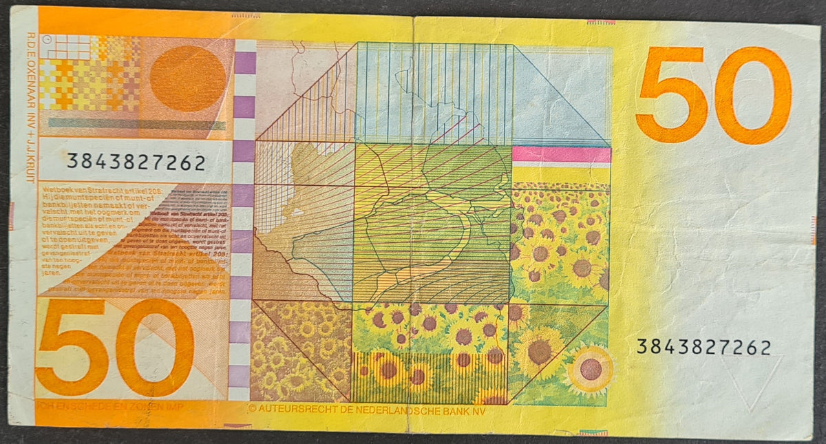 Netherlands 50 Guilder Banknote – Coinpeeps