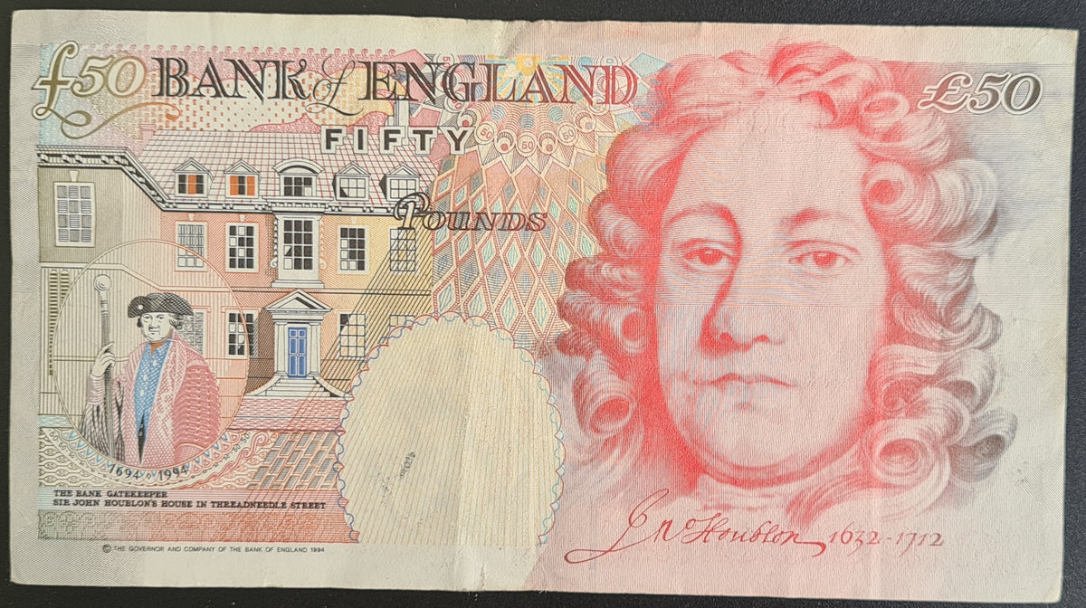 England 50 Pounds Banknote - Merlyn Lowther – Coinpeeps