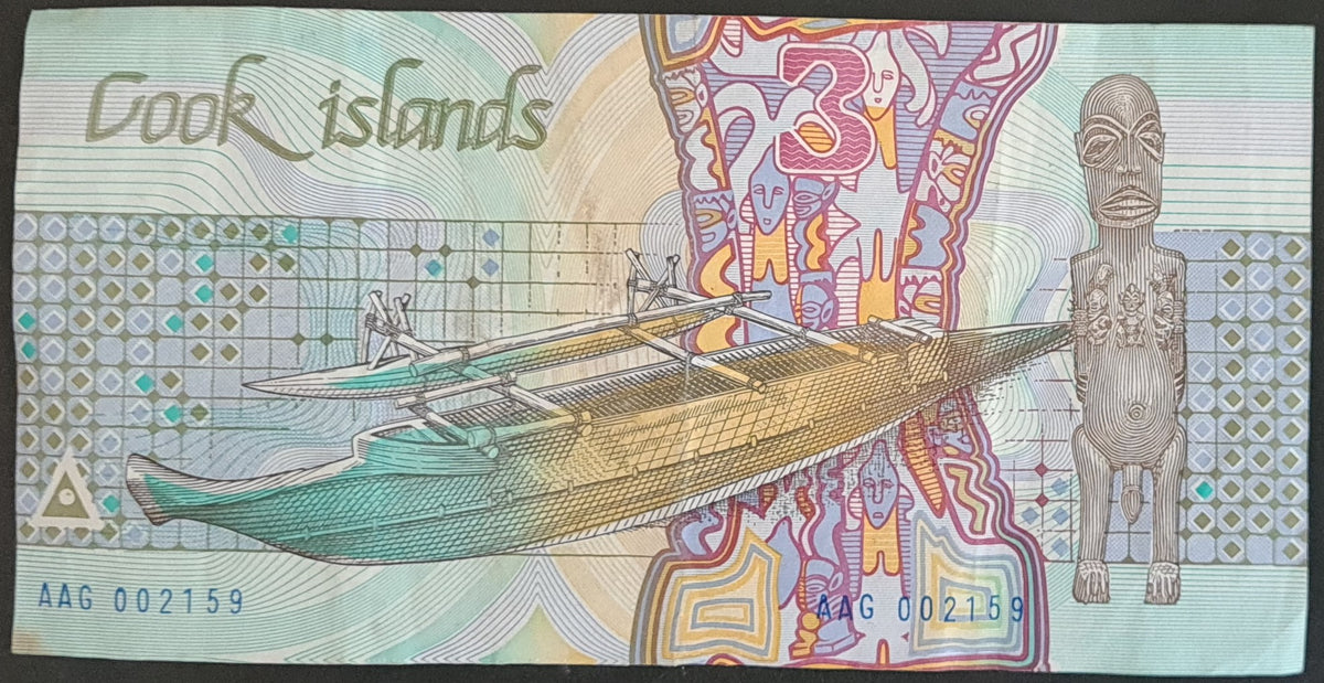 Cook Islands 3 Dollar Banknote – Coinpeeps