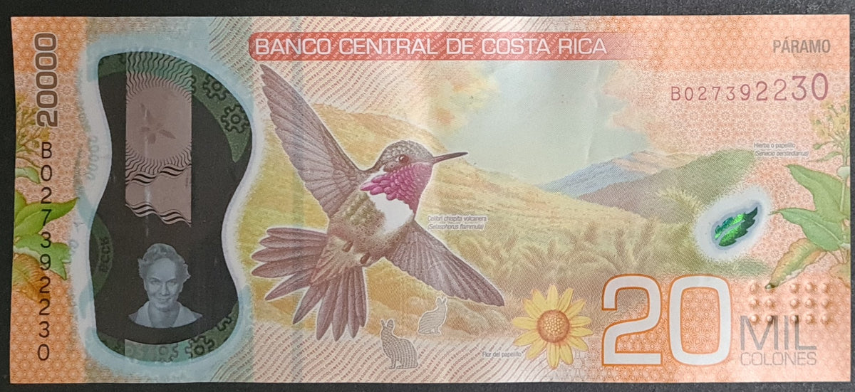 Costa Rica 20,000 Colones Banknote – Coinpeeps