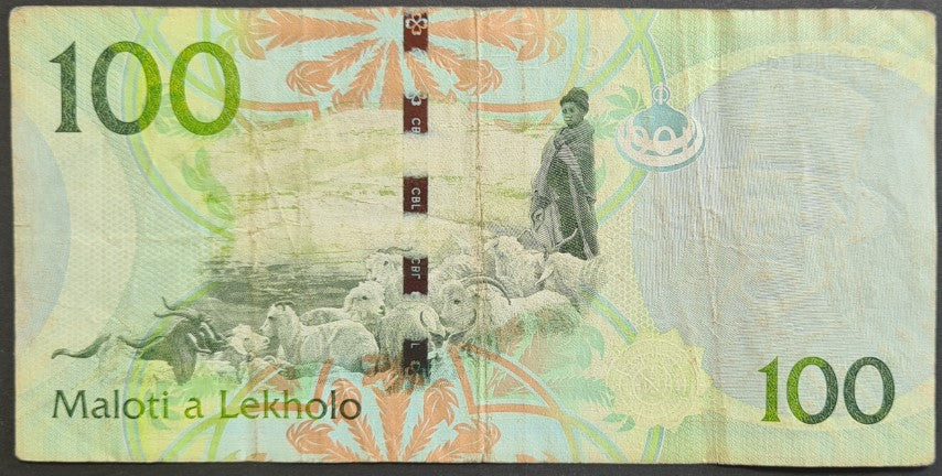 Lesotho 100 Maloti Banknote – Coinpeeps